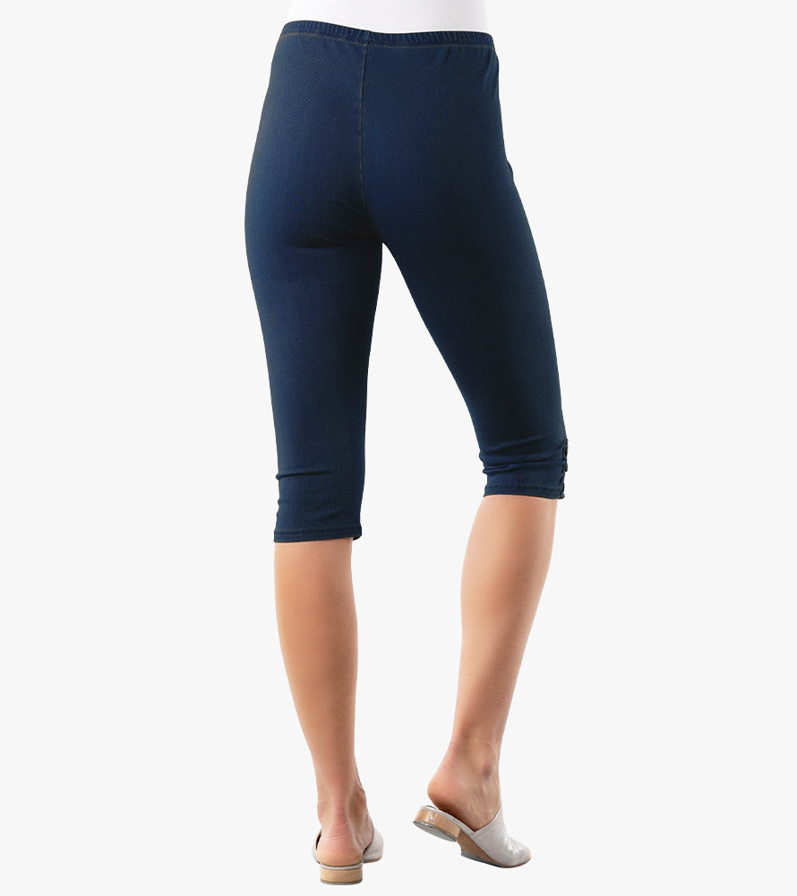 Denim Knit Second Nature Capris | Stella Carakasi | Designer Leggings