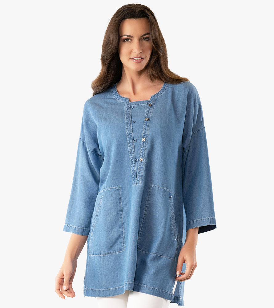 Heatwave Tunic | Stella Carakasi | Sustainable Tencel Denim | Tunic