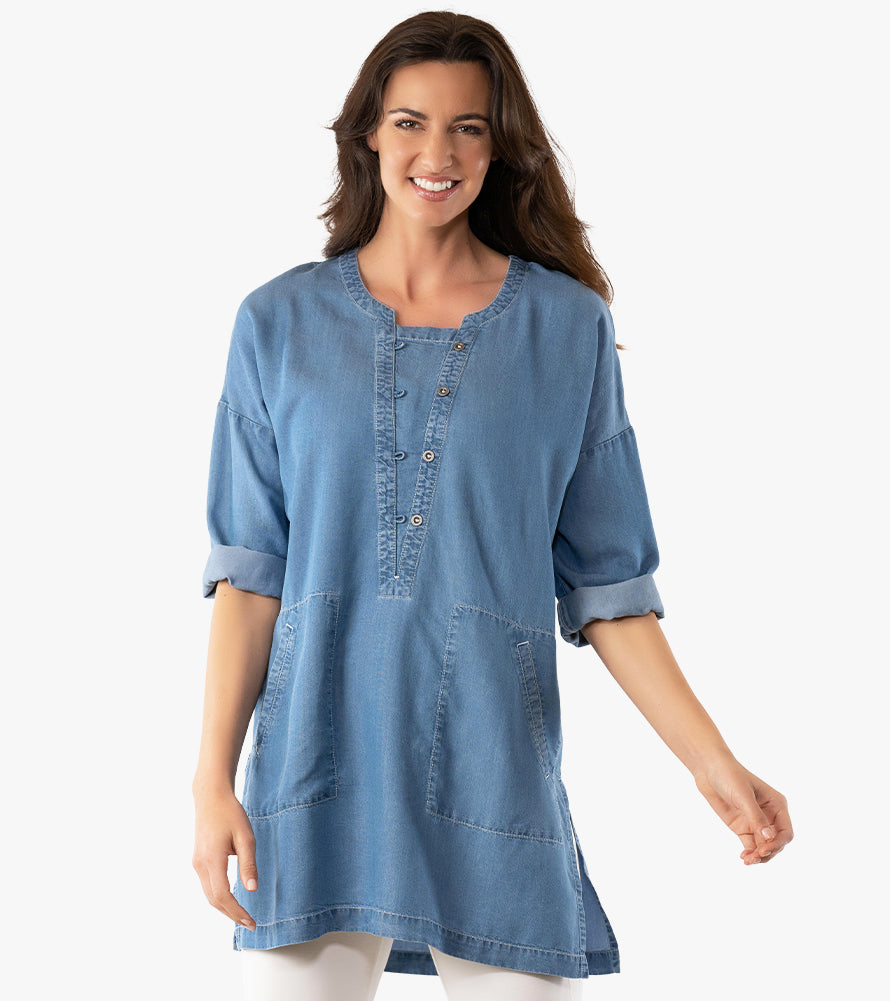 Heatwave Tunic | Stella Carakasi | Sustainable Tencel Denim | Tunic