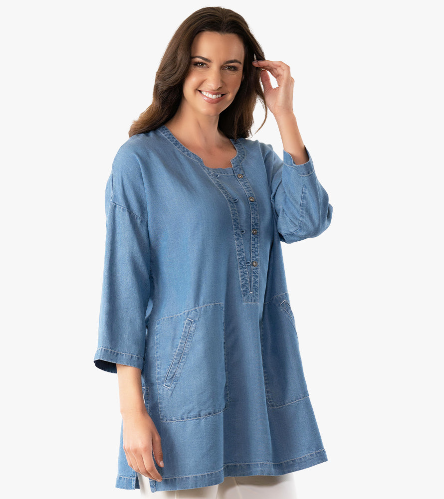 Heatwave Tunic | Stella Carakasi | Sustainable Tencel Denim | Tunic